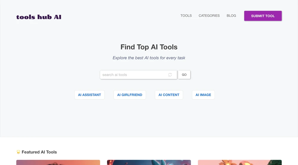Tools Hub AI | The Next AI Directory